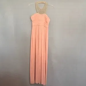 City Triangles | Dresses | City Triangles Pearl Halter Mesh Maxi Dress ...
